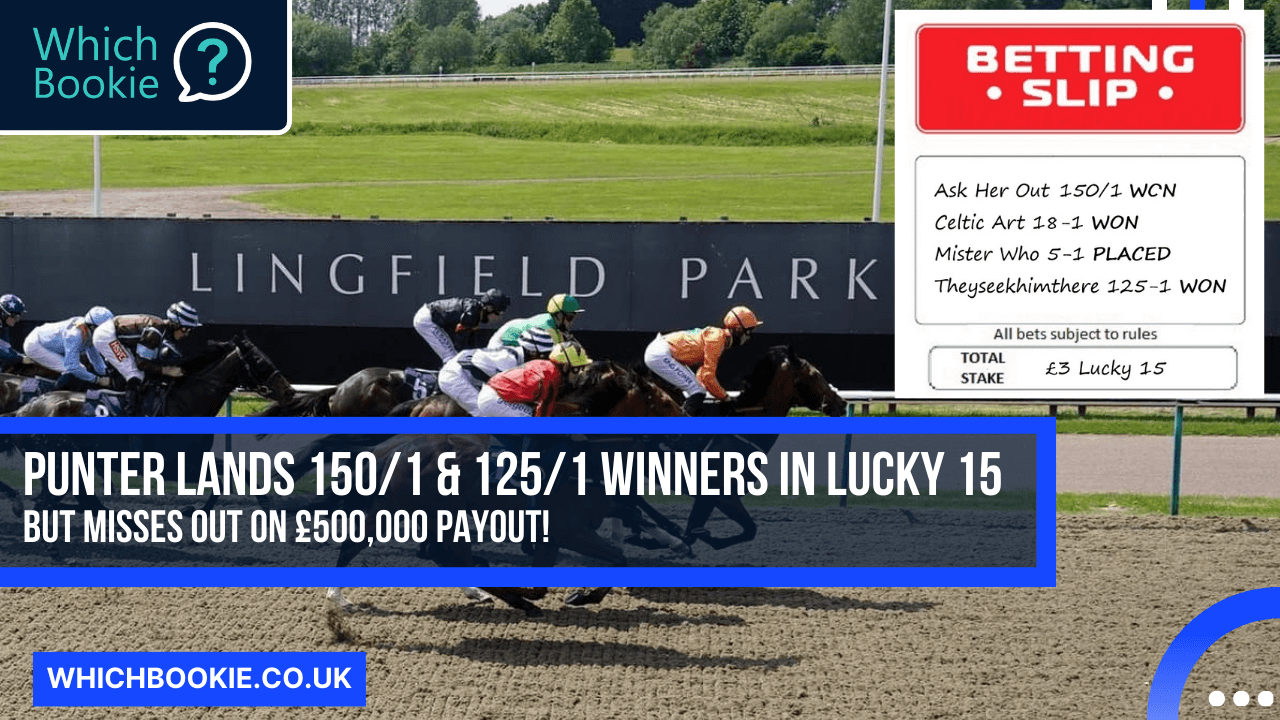 Lucky Punter Lands 150/1 & 125/1 Winners in Lucky 15 at Lingfield