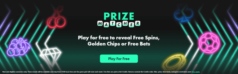 Bet365 Prize Matcher Game - Free To Play